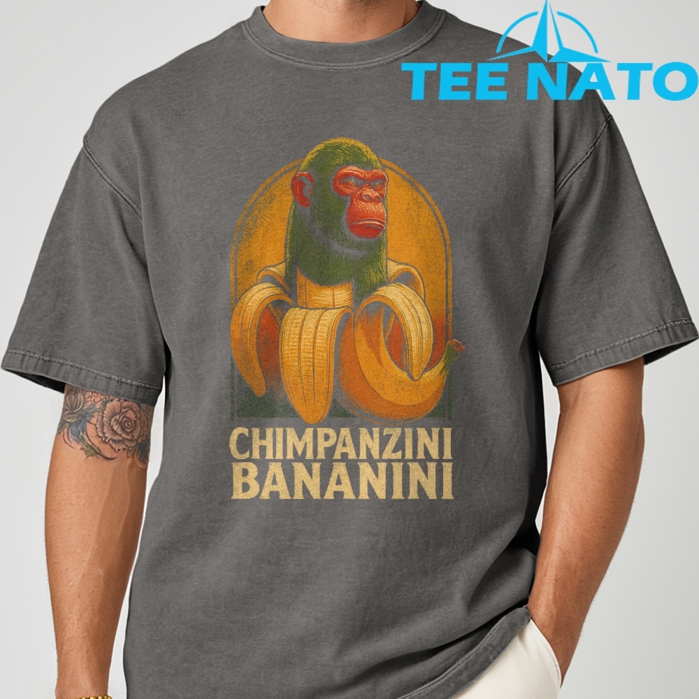 Chimpanzini Bananini - Funny Italian Brainrot Kids Meme T-Shirt